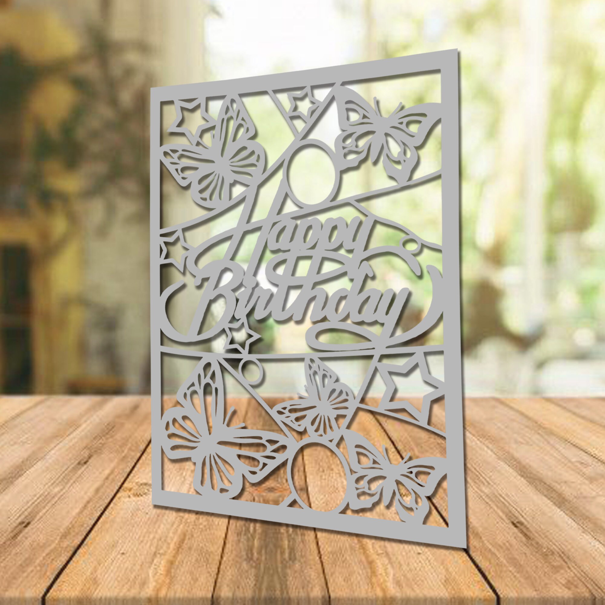 Happy Birthday Card svg Digital Cut File Silhouette Cameo et Cricut ...