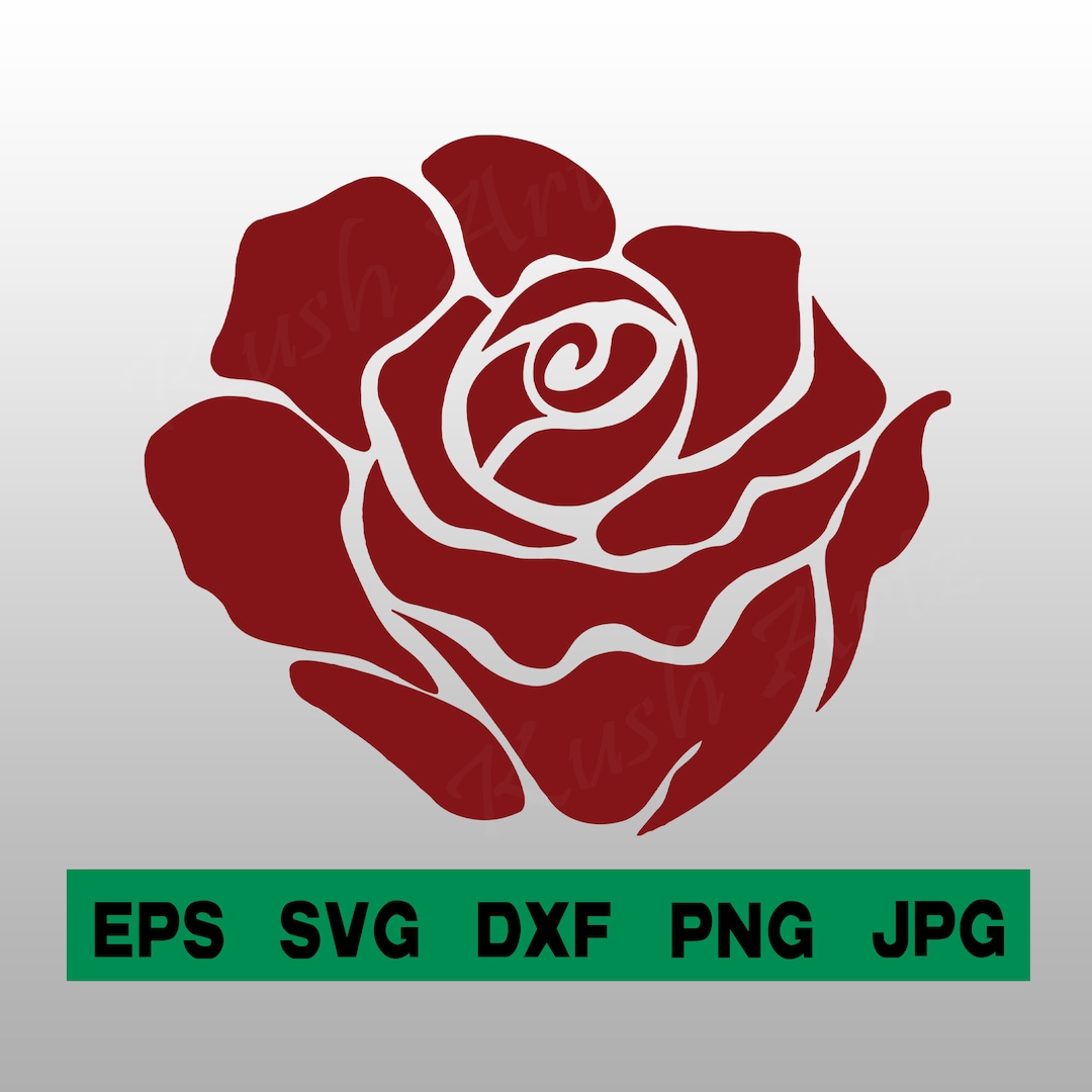 Rose Flower Svg Rose Svg Flowers Svg Rose Silhouette Rose Clipart Rose ...
