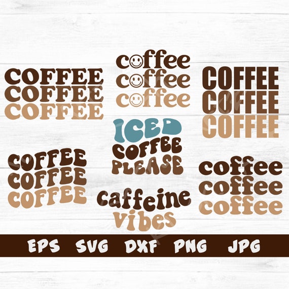 Coffee Svg Caffeine Svg Coffee Silhouette for Cricut - Etsy