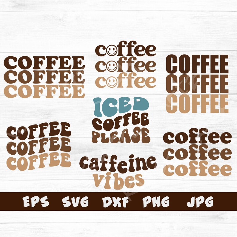 Coffee Svg Caffeine Svg Coffee Silhouette for Cricut - Etsy