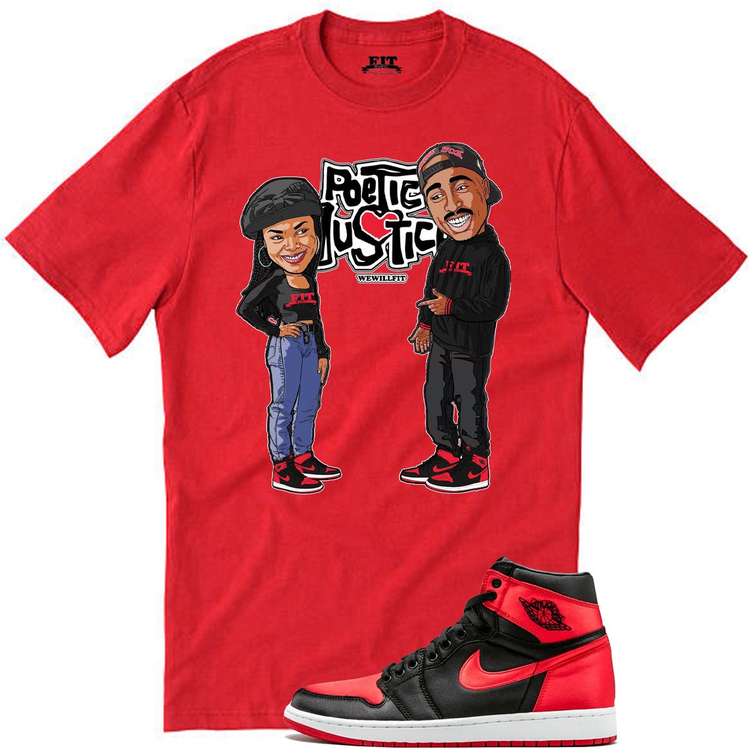 Fitz 4 Kickz Shirt to Match the Jordan 1 OG Bred 1 SATIN - Etsy