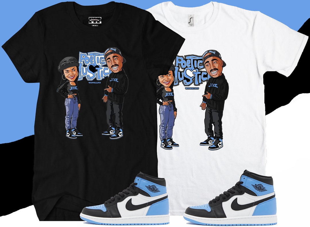 Fitz 4 Kickz Shirt to Match the Jordan 1 University Blue Toe Unc - Etsy