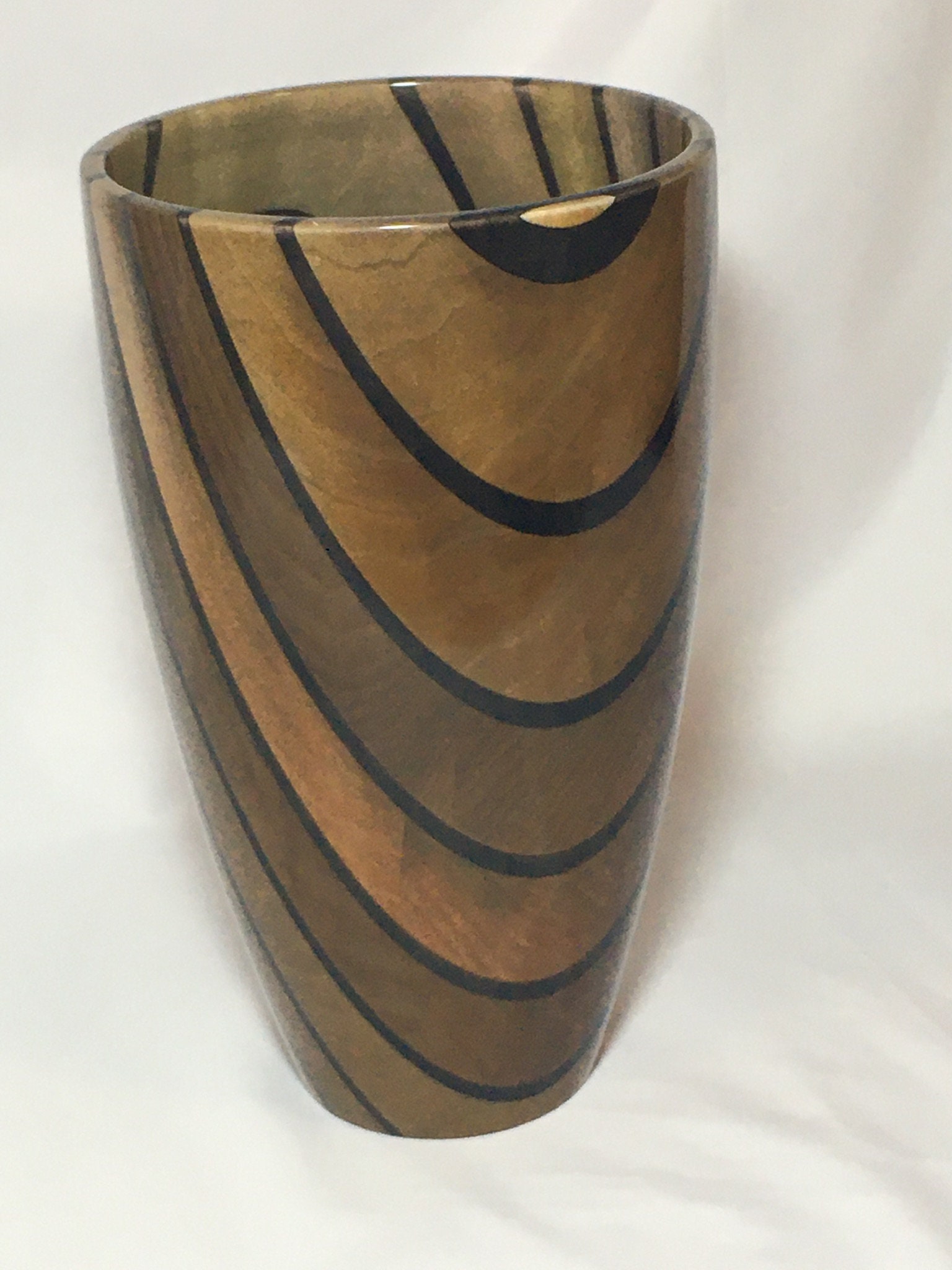 Laminated Wood Vase - "layers" - Laminated Poplar and Ebonized Walnut ...