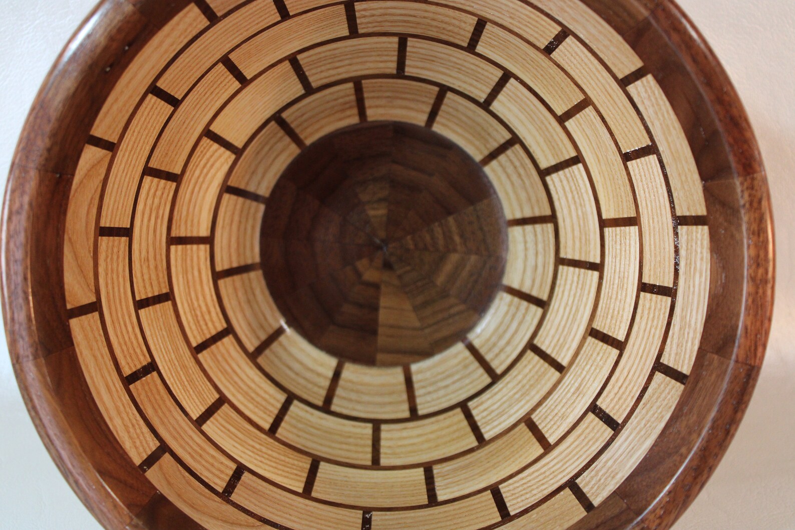 Segmented Bowl bricks and Mortar Pattern of Walnut and Ash - Etsy