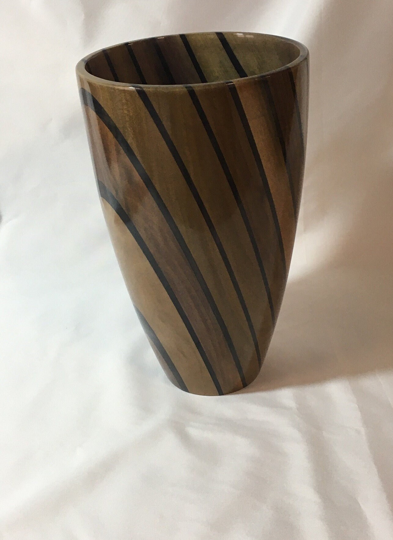 Laminated Wood Vase - "layers" - Laminated Poplar and Ebonized Walnut ...