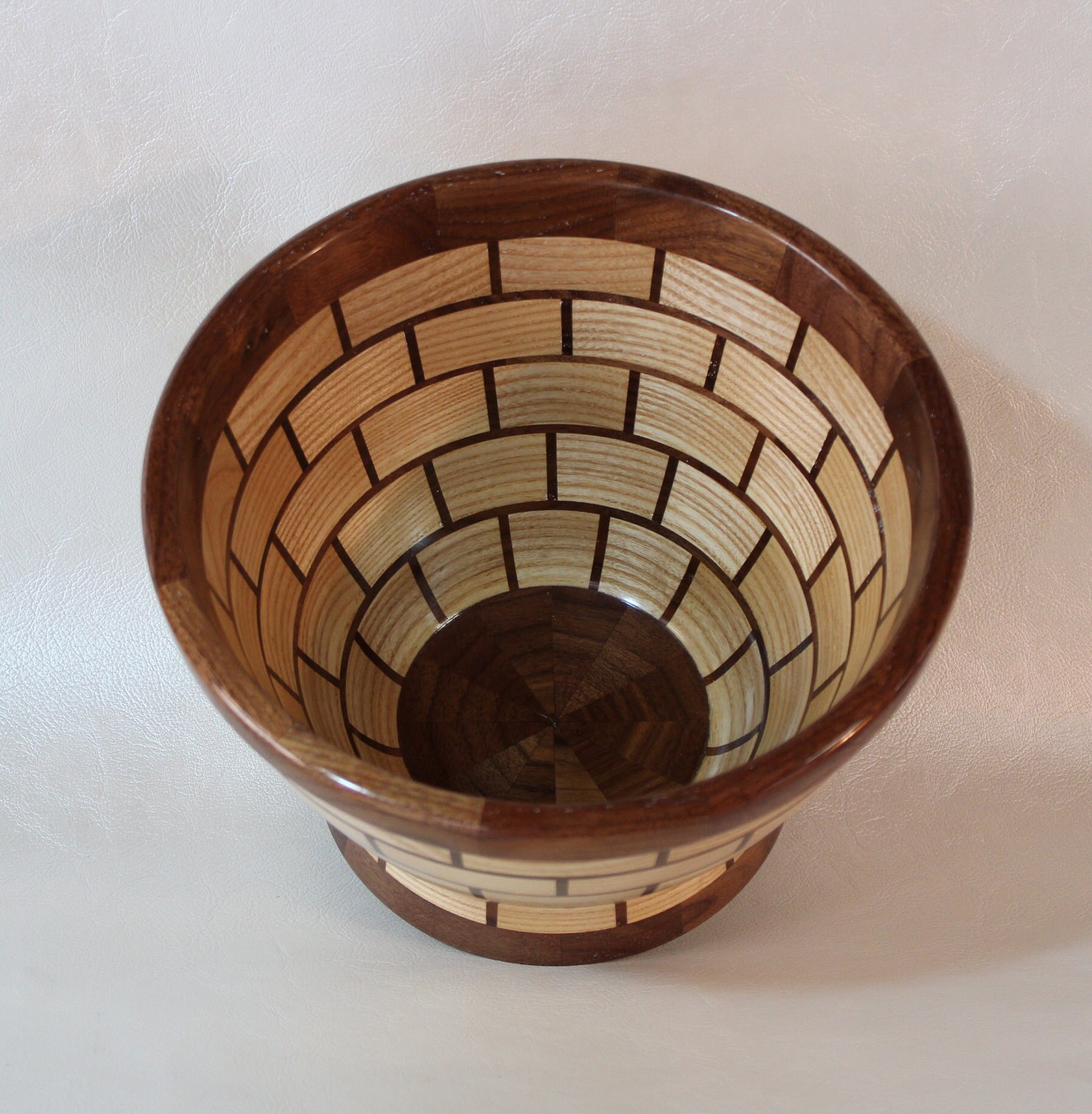 Segmented Bowl bricks and Mortar Pattern of Walnut and Ash - Etsy