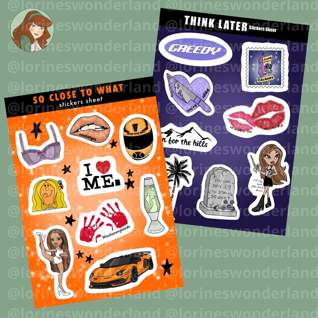 Sticker Sheet - Tate Mcrae - Etsy Australia