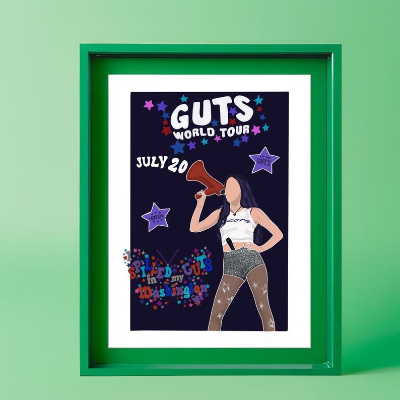 Olivia Rodrigo Guts Tour Poster - Etsy UK