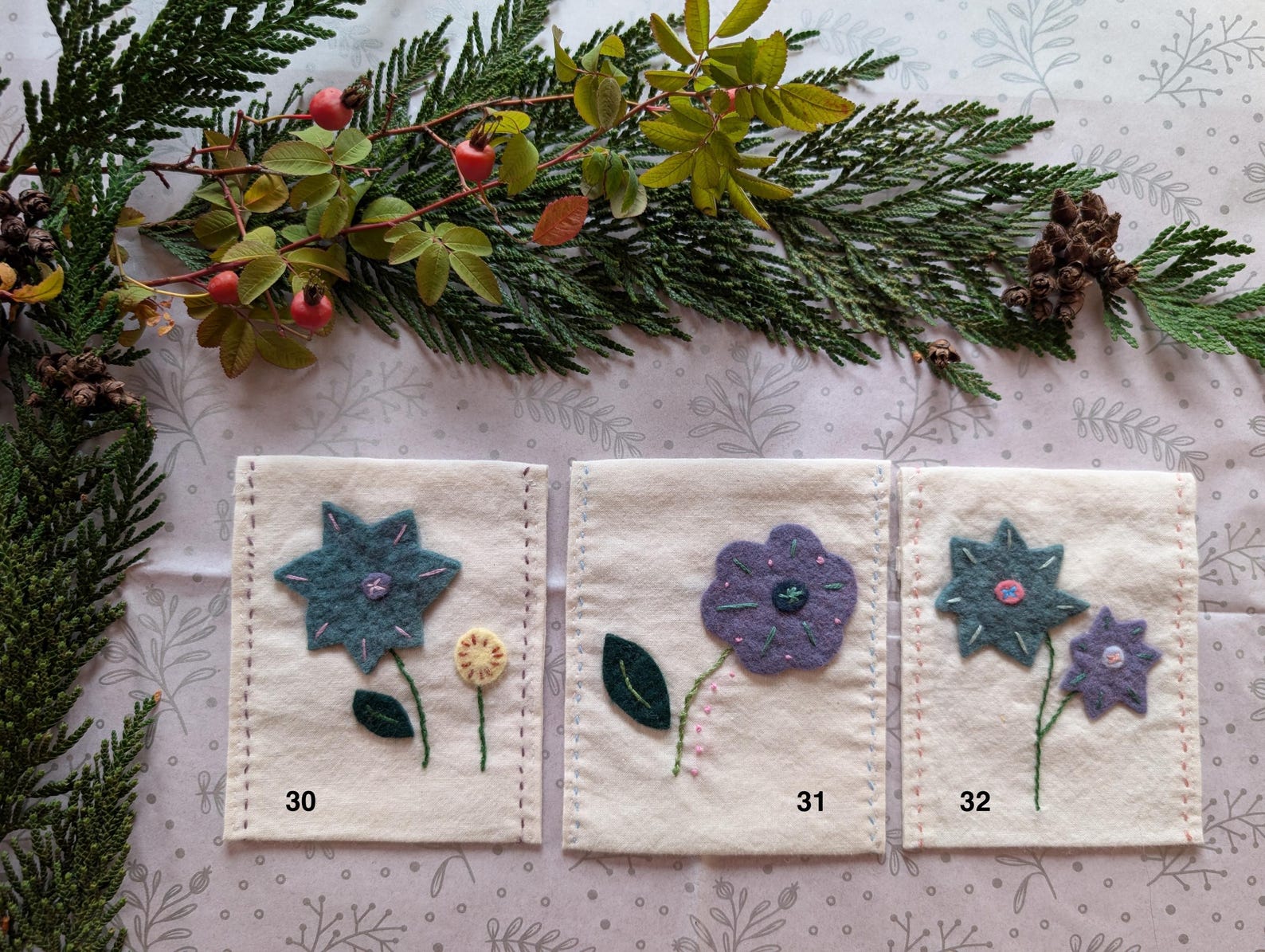 Handmade Embroidered Flower Gift Bag: Reusable Cloth Envelope - Etsy