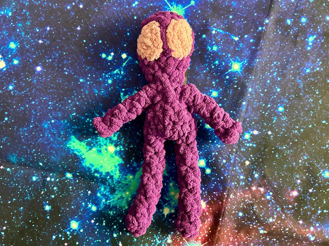 Baby Alien Plushie Purple With Rose - Etsy