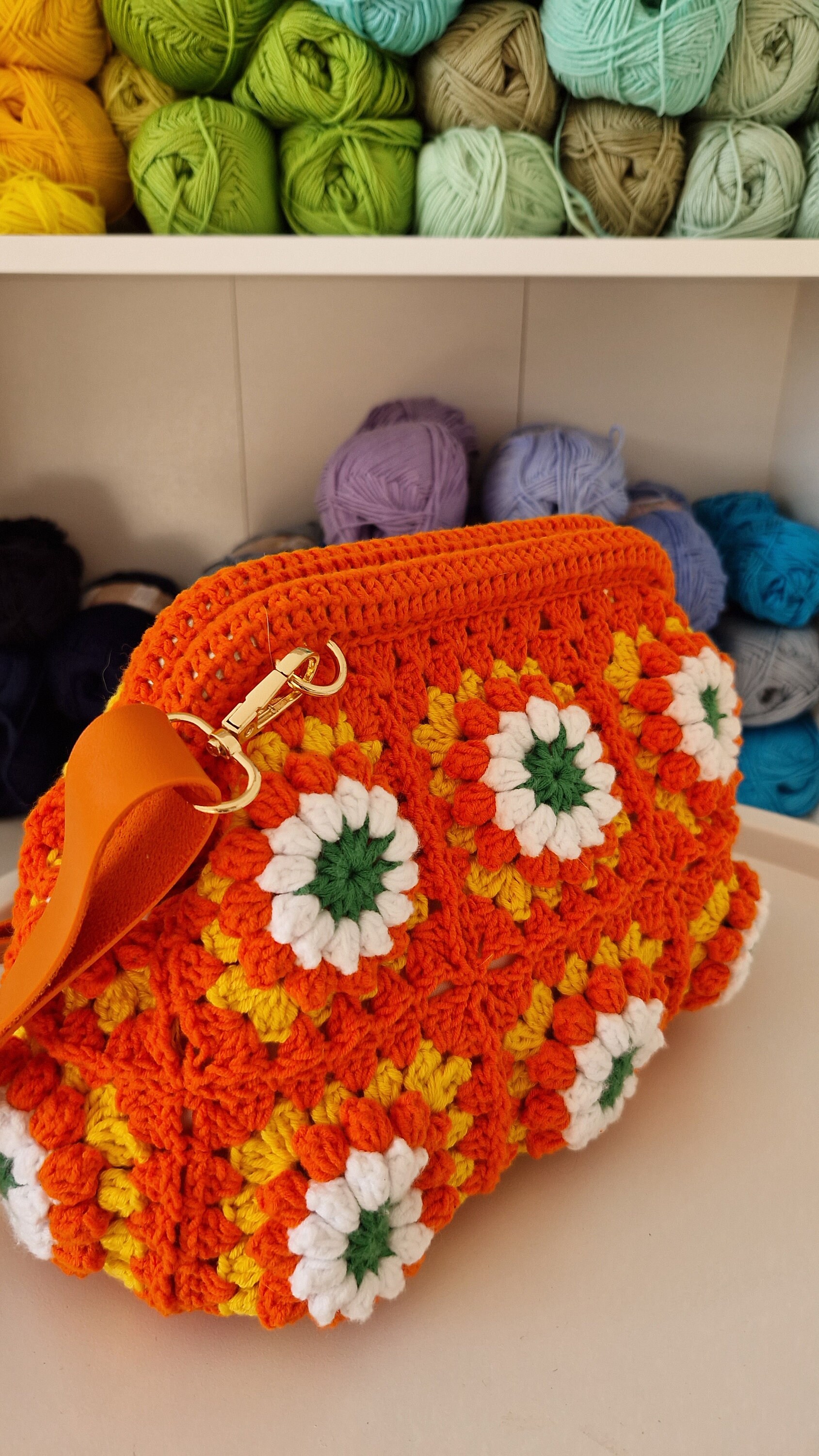 Colorful Granny Square Crochet Clasp Clutch and Crossbody Bag - Etsy