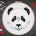 Panda Cross Stitch Pattern, Geometric Animal Cross Stitch, Woodland ...