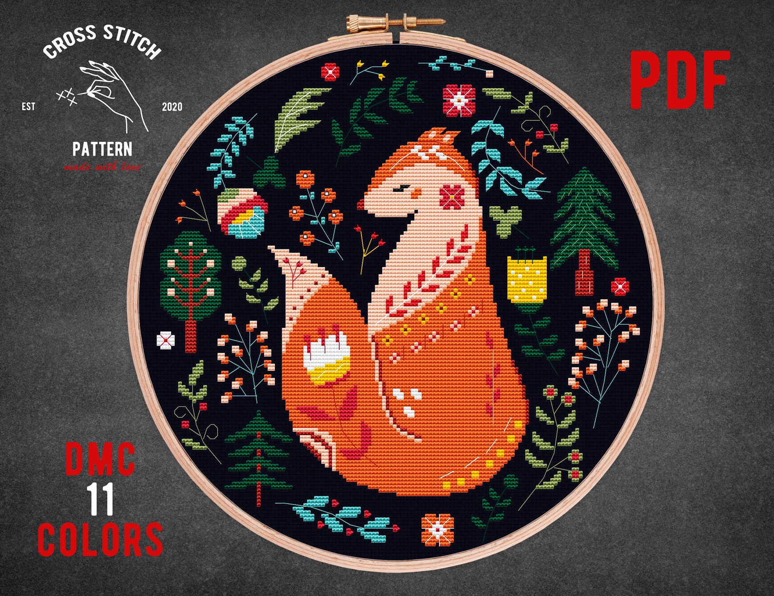 Scandinavian Cross Stitch Pattern Nordic Cross Stitch Advent - Etsy