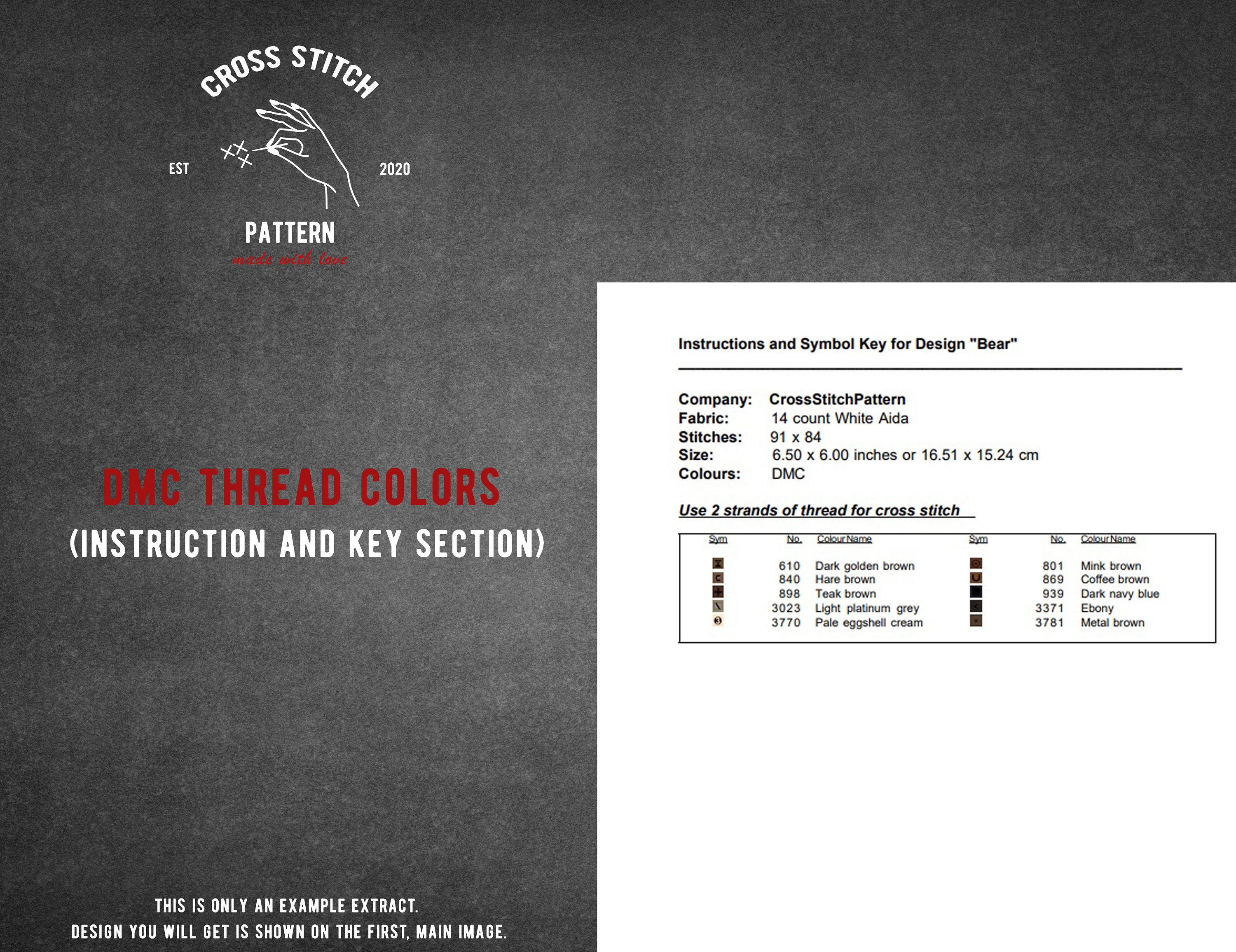 Panda cross stitch pattern Geometric animal cross stitch | Etsy