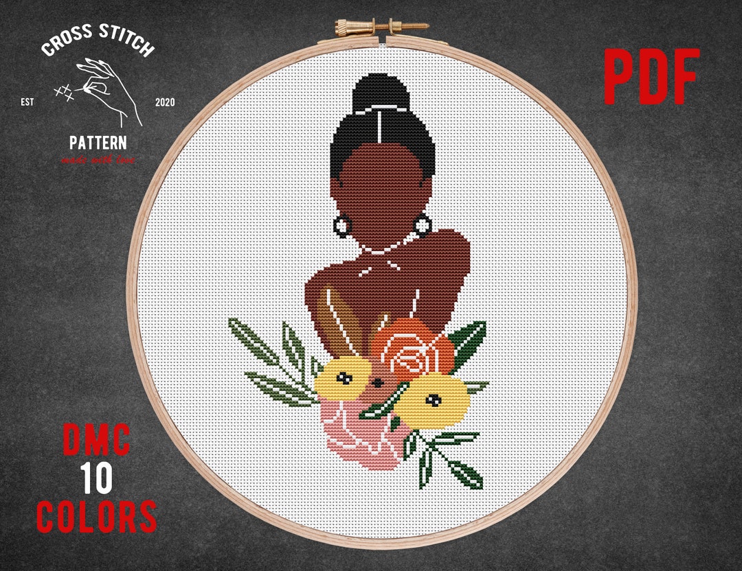 Boho Cross Stitch Pattern Bohemian Wall Decor Modern Embroidery ...