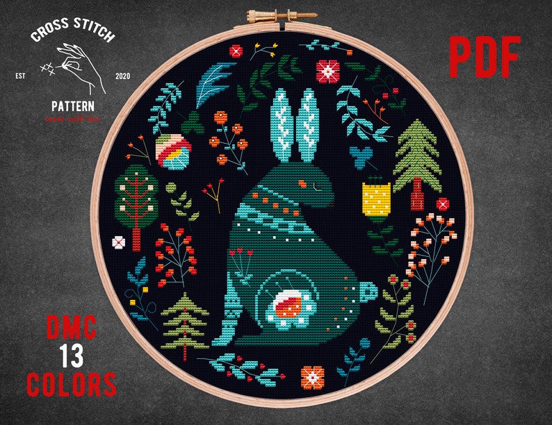 Folk Cross Stitch Pattern Scandinavian Cross Stitch Nordic - Etsy