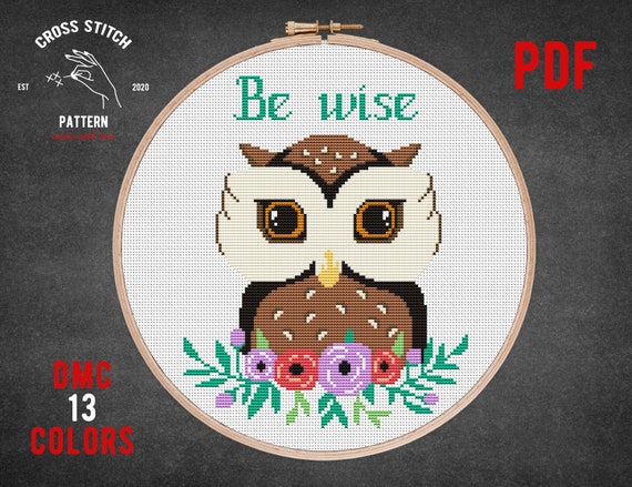 Baby Cross Stitch Pattern Cute Owl Cross Stitch Pattern | Etsy