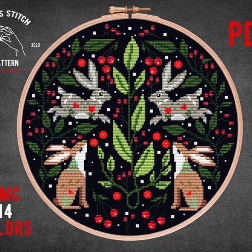 Folk Cross Stitch Pattern Scandinavian Cross Stitch Nordic - Etsy