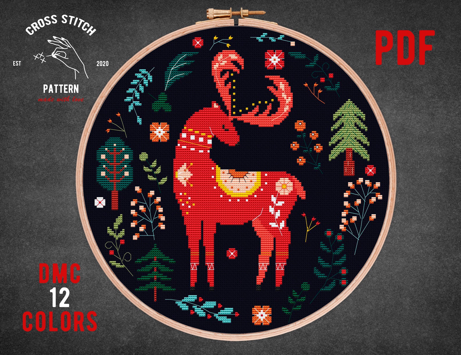 Scandinavian Cross Stitch Pattern Nordic Cross Stitch Advent - Etsy