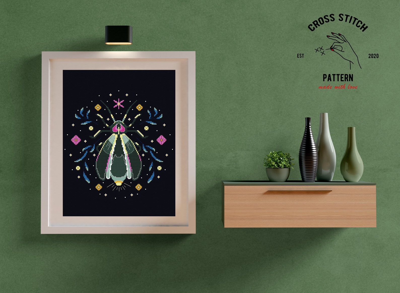 Insect Cross Stitch Pattern Modern Cross Stitch Bug Embroidery - Etsy