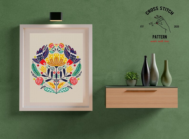 Scandinavian Cross Stitch Pattern Nordic Cross Stitch Folk - Etsy