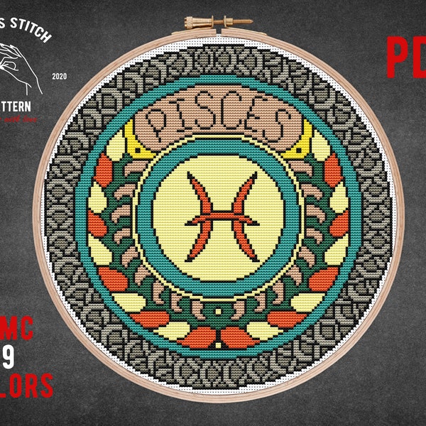Pisces Cross Stitch - Etsy