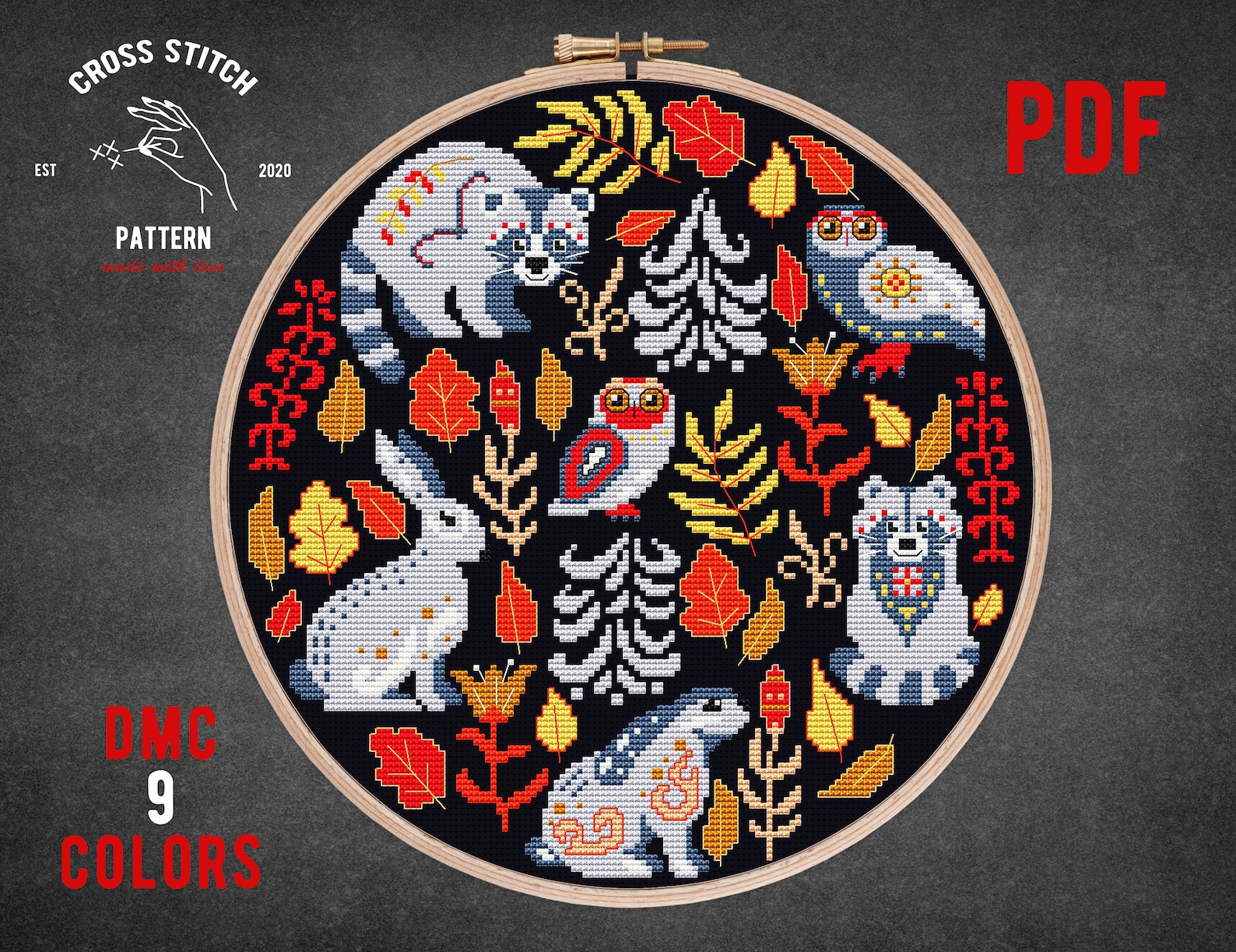 SET OF 5 Scandinavian Cross Stitch Pattern Nordic Cross Stitch - Etsy