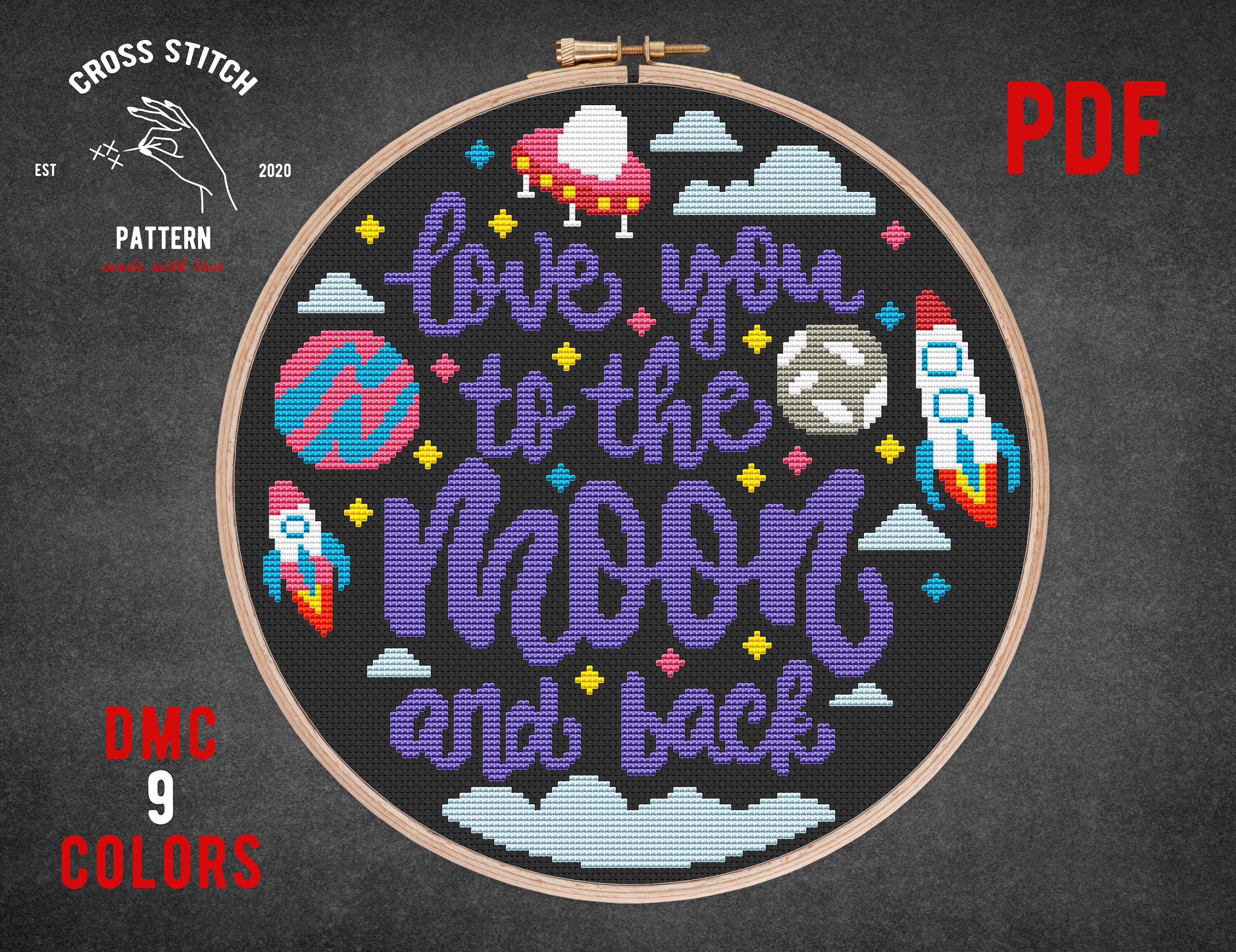 Space Cross Stitch Pattern Astronaut Cross Stitch Galaxy | Etsy