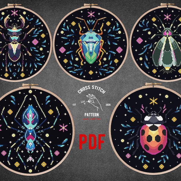 Insect Cross Stitch Pattern - Etsy