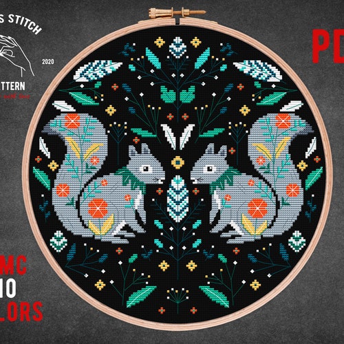 Folk Cross Stitch Pattern Scandinavian Cross Stitch Nordic - Etsy