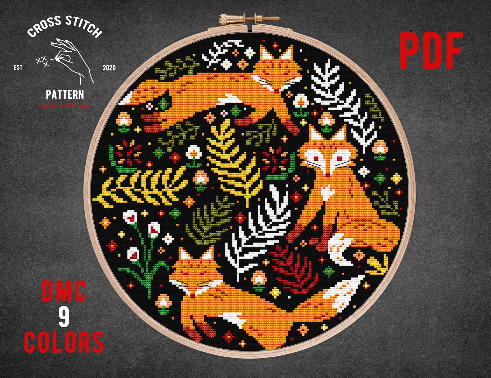 SET OF 5 Scandinavian Cross Stitch Pattern Nordic Cross Stitch | Etsy