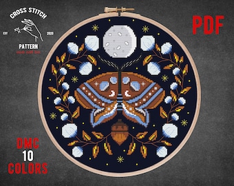 Possum Cross Stitch Pattern Occult Embroidery Modern Gothic - Etsy