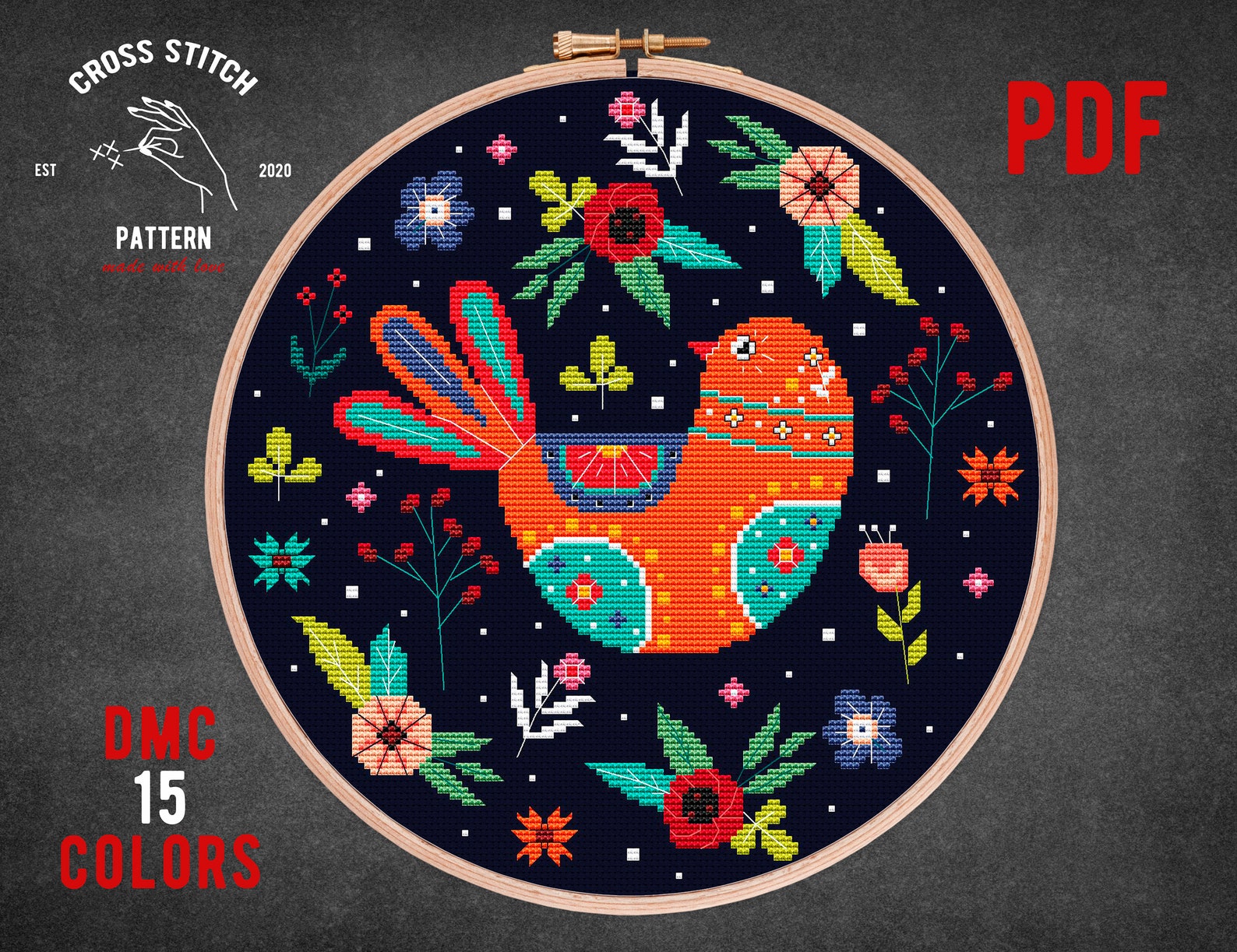 Scandinavian Cross Stitch Pattern Nordic Cross Stitch Folk - Etsy