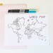 WORLD SALES MAP Hand Illustrated Map Labelled Map Instant Download ...