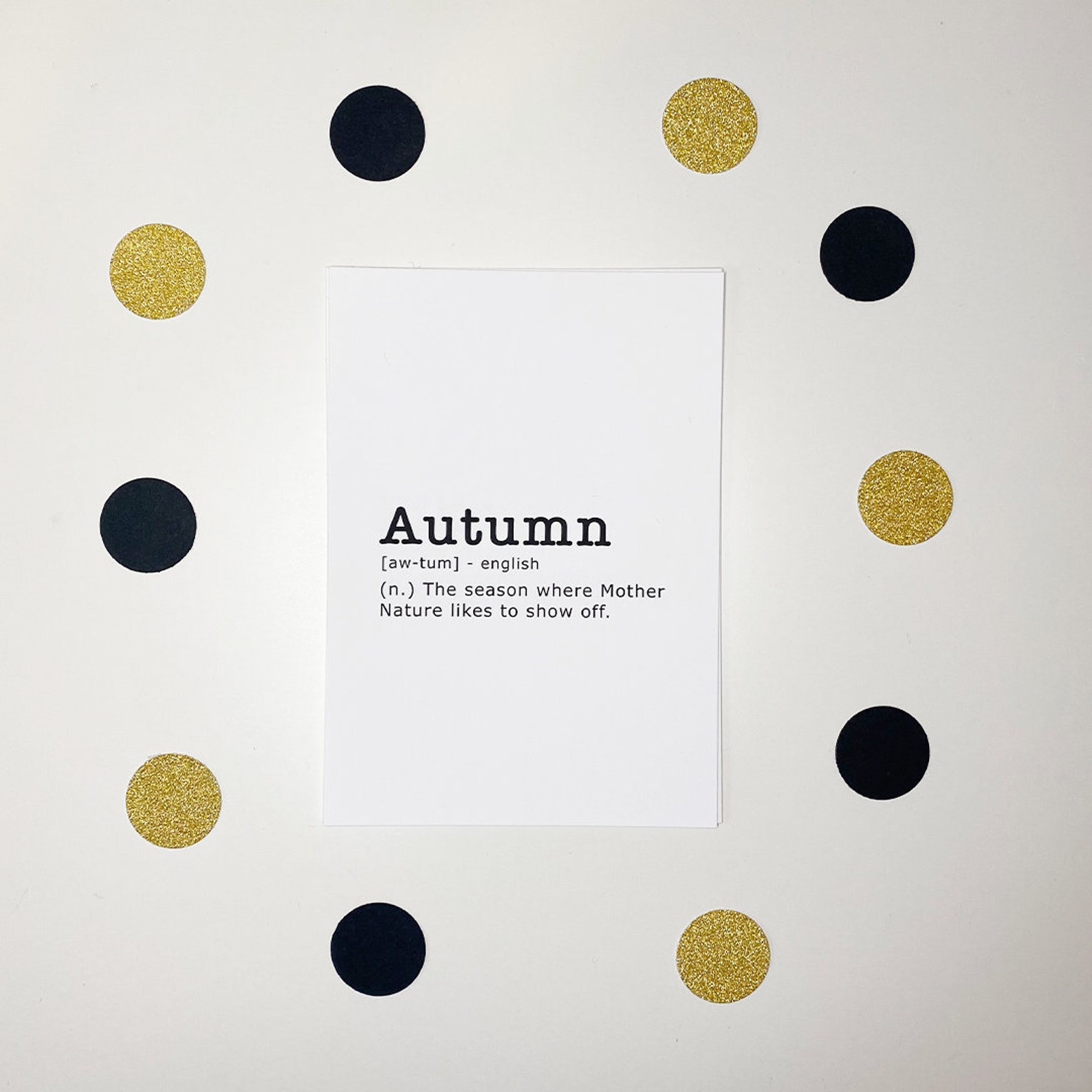 Autumn Definition Print Digital Download Wall Hanging | Etsy UK