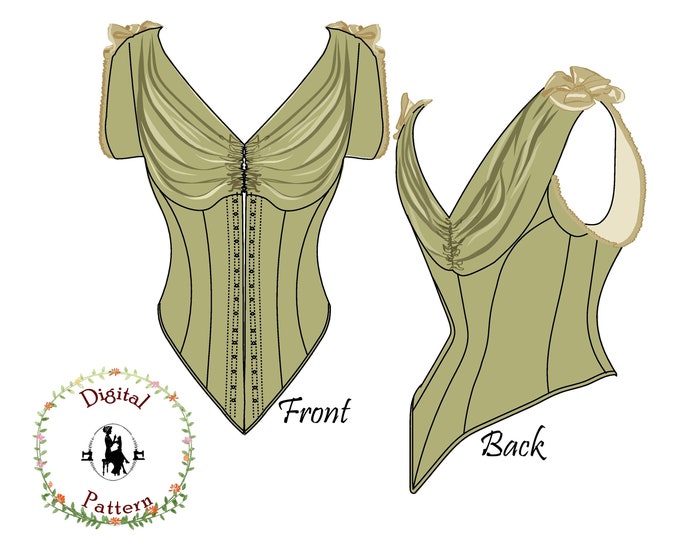 1890s Corset Sewing Pattern the Pretty Housemaid PDF Digital Vintage ...