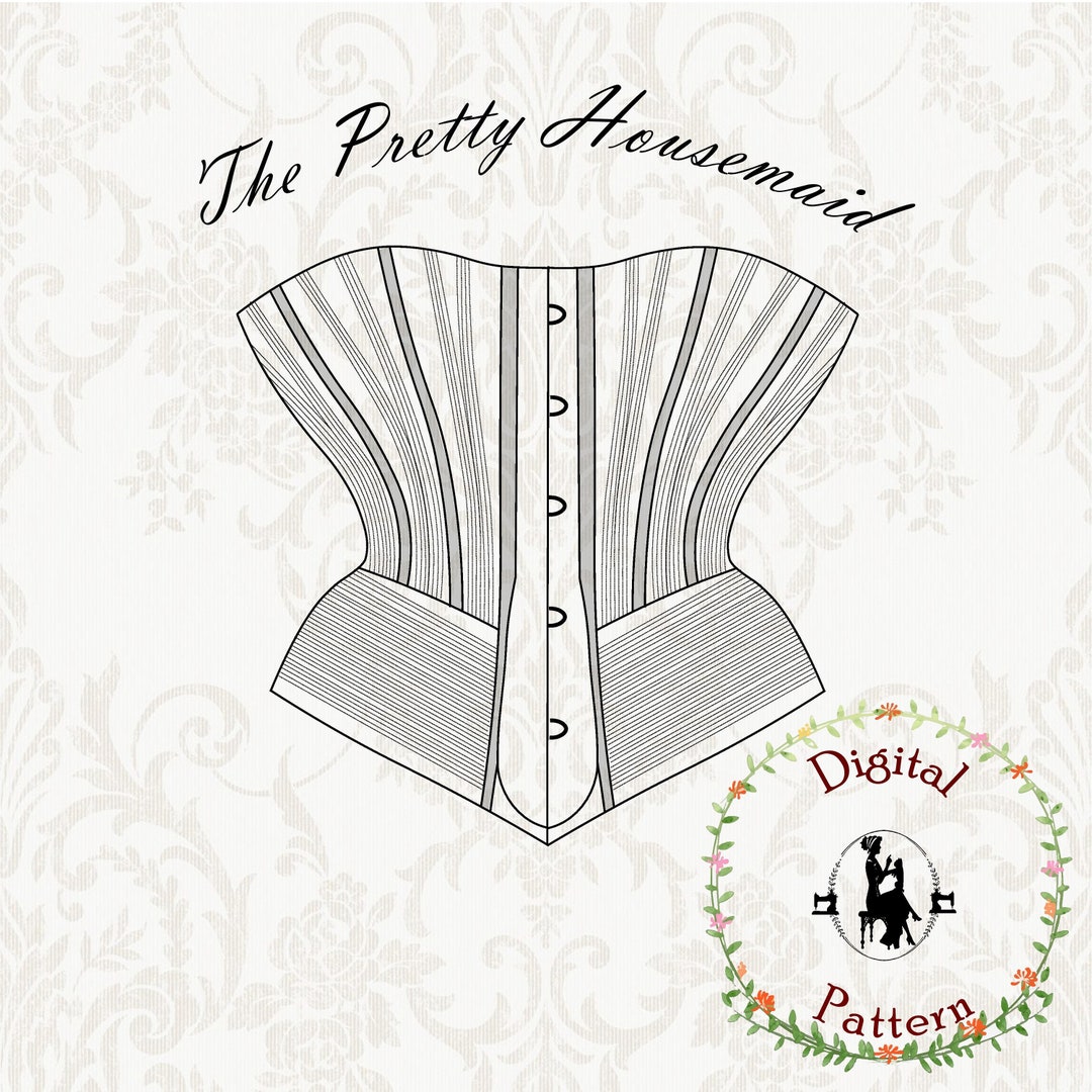 1890s Corset Sewing Pattern | the Pretty Housemaid (PDF Digital Vintage ...