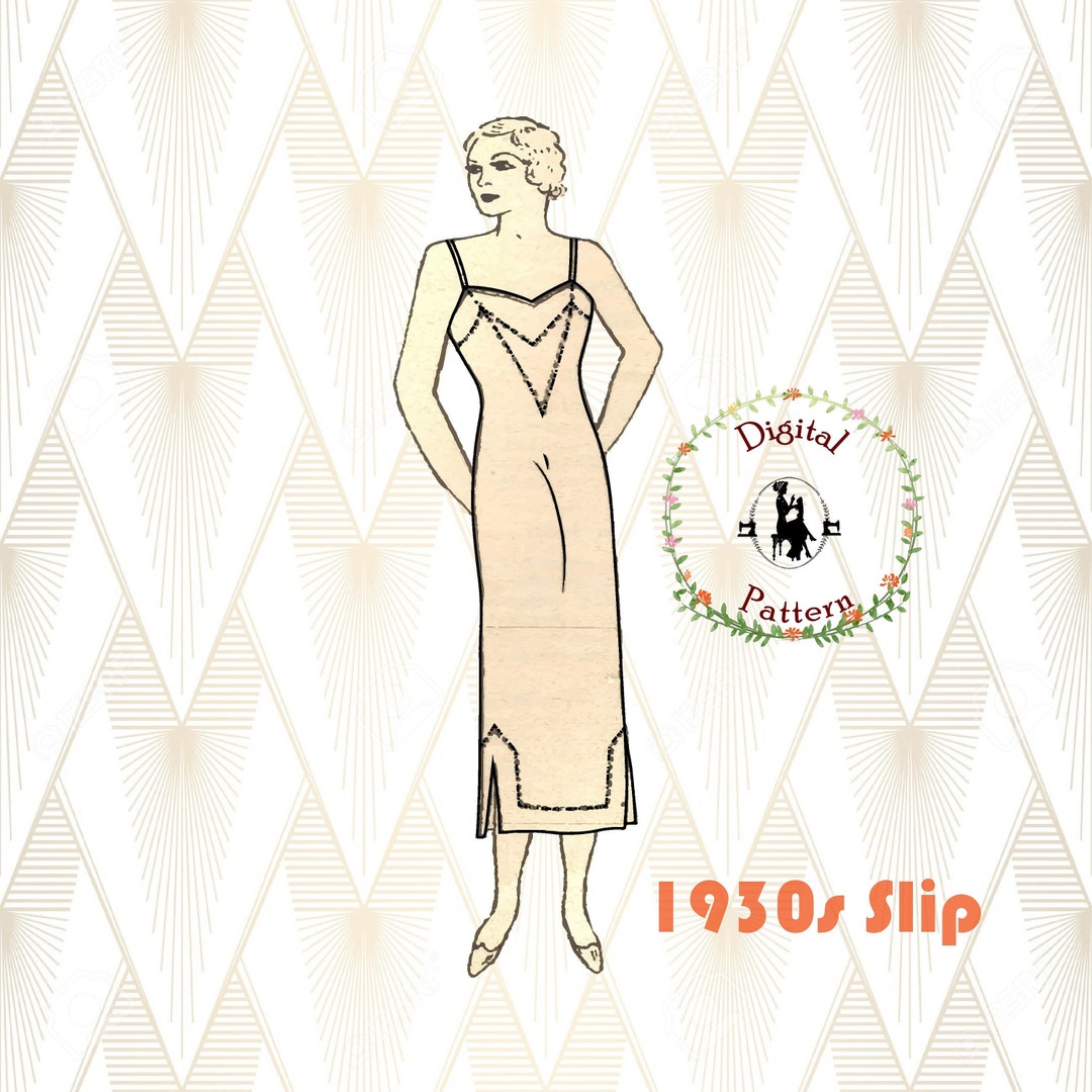 1930s Slip/underdress Sewing Pattern | Art Deco Underslip Sewing ...