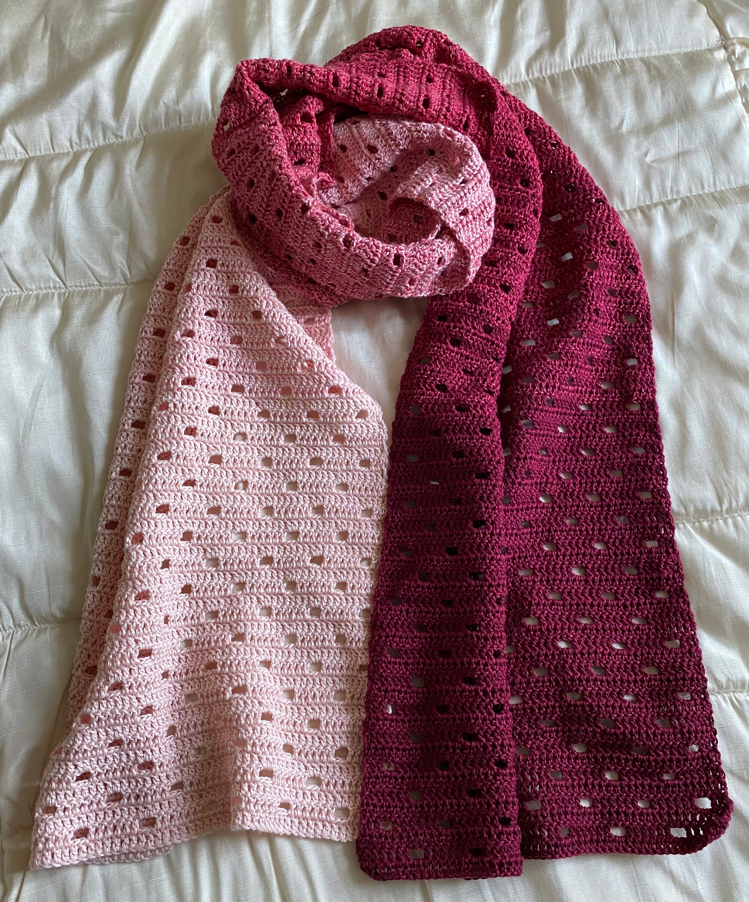 Aurora Scarf, Crochet, Scarf, Acrylic, Cotton - Etsy UK