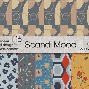Scandinavian Mood Digital Papers Scrapbook Paper Set - Etsy
