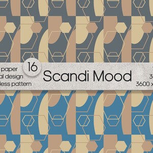 Scandinavian Mood Digital Papers Scrapbook Paper Set - Etsy