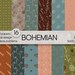 Digital Paper Pack Boho Style Botanical Seamless Pattern - Etsy