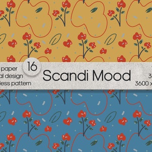 Scandinavian Mood Digital Papers Scrapbook Paper Set - Etsy