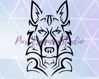 Girl and Dog German Shepherd SVG PNG JPG Vector Cutting File | Etsy