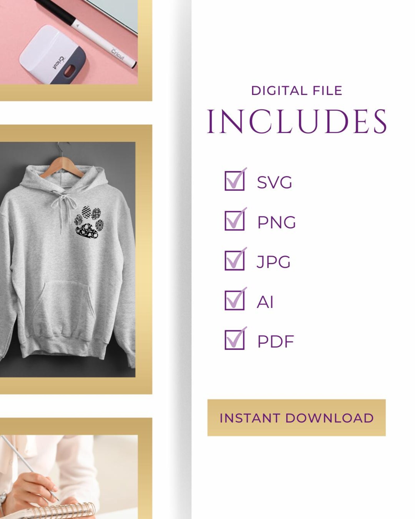 Girl and Dog, German Shepherd SVG PNG JPG Vector Cutting File for ...