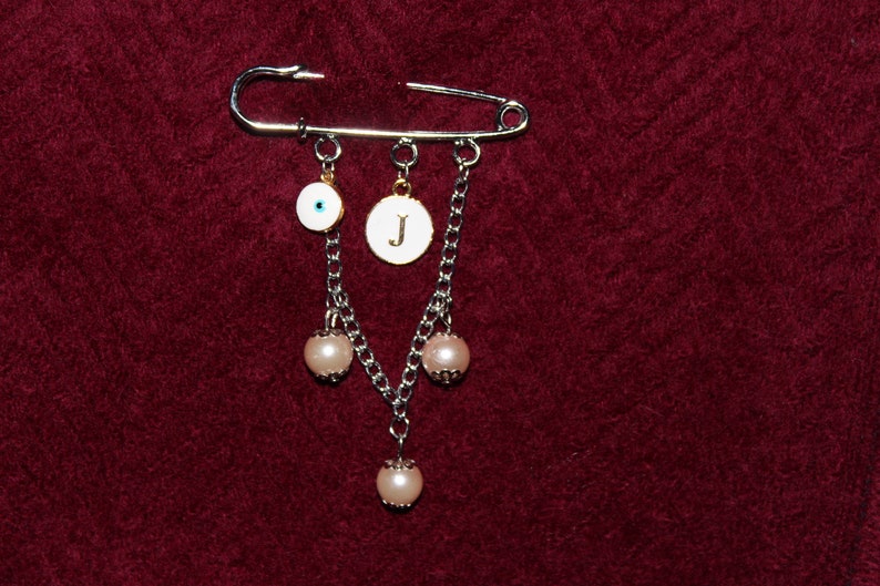 Personalized Evil Eye Safety Pin, Evil Eye Brooch Jewelry, Evil Eye ...