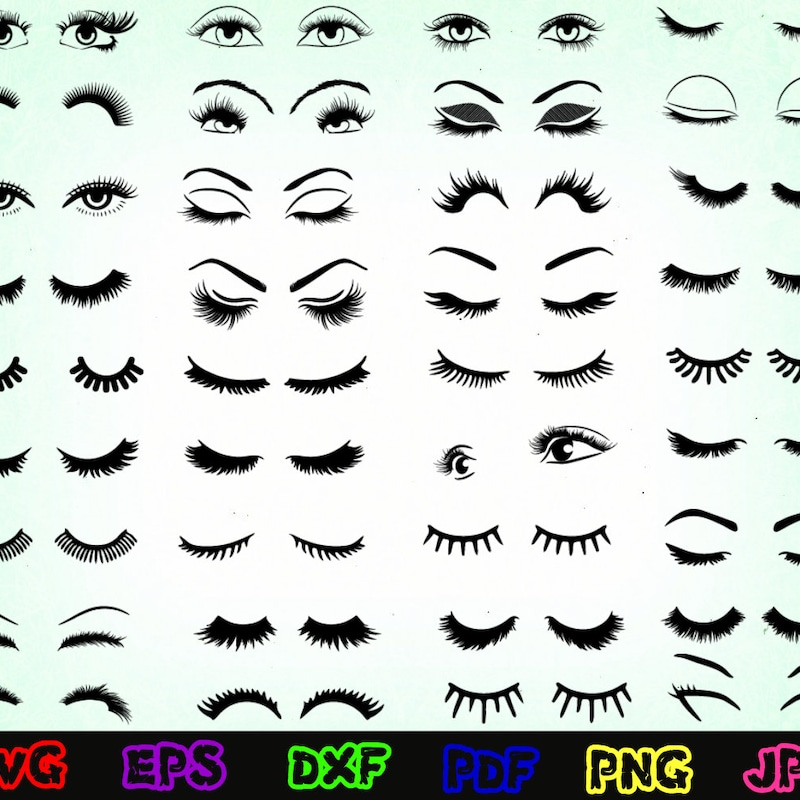 Lashes Svg - Etsy