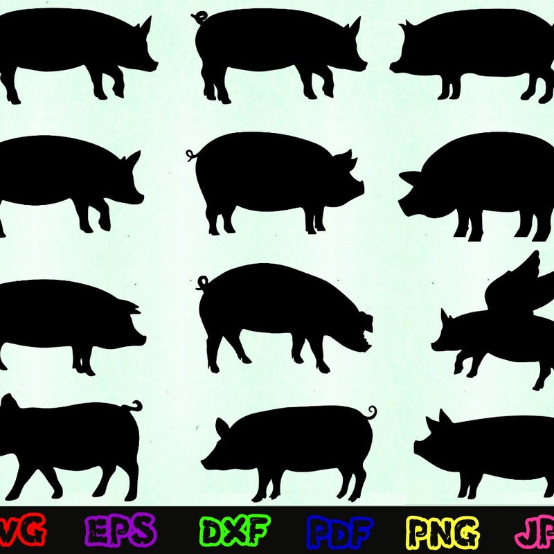 Show Pig Silhouette - Etsy