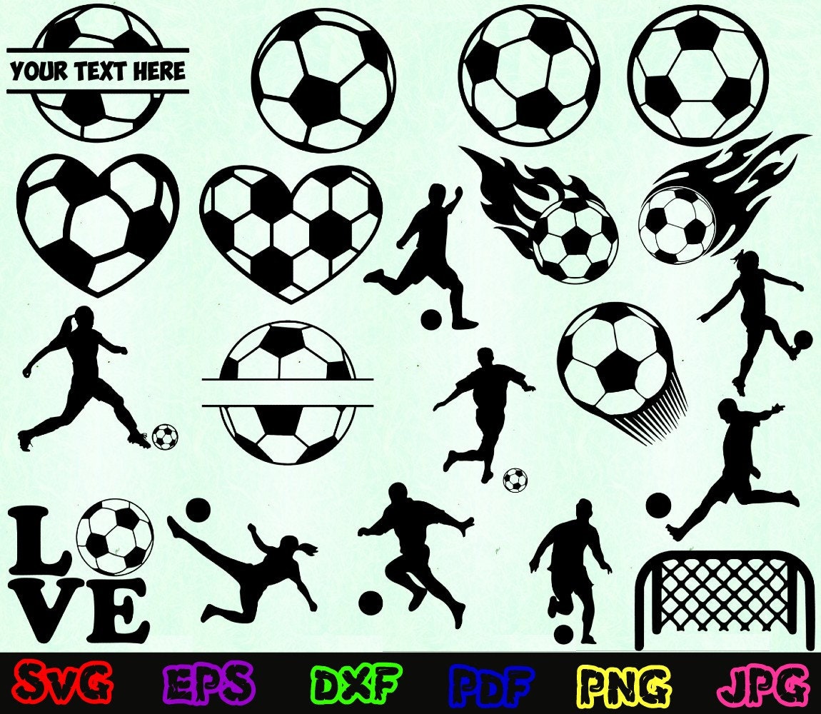 Soccer Svg Soccer Silhouette Soccer Cut Files Soccer Svg - Etsy