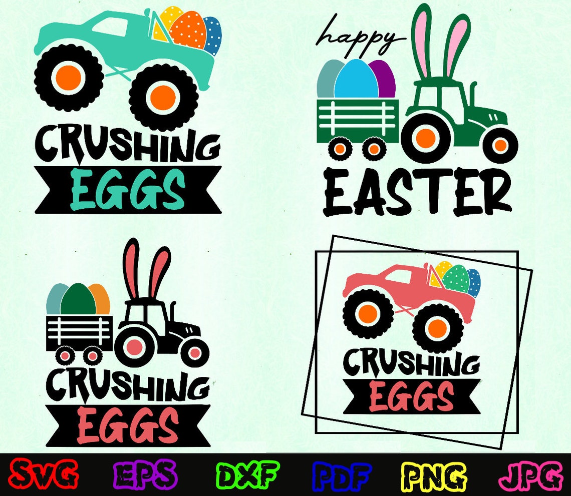 Crushing Eggs SVG Egg Crusher SVG Happy Easter SVG | Etsy